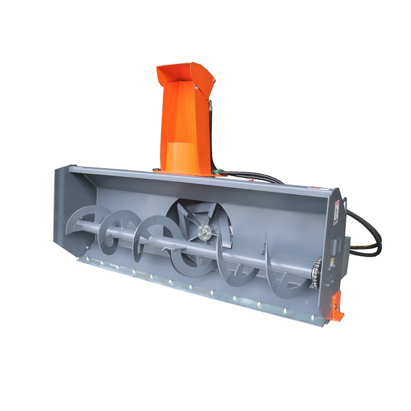 72" Skid Steer Mounted Snow Blower 15-23 GPM, Direct Drive Hydraulic A ...