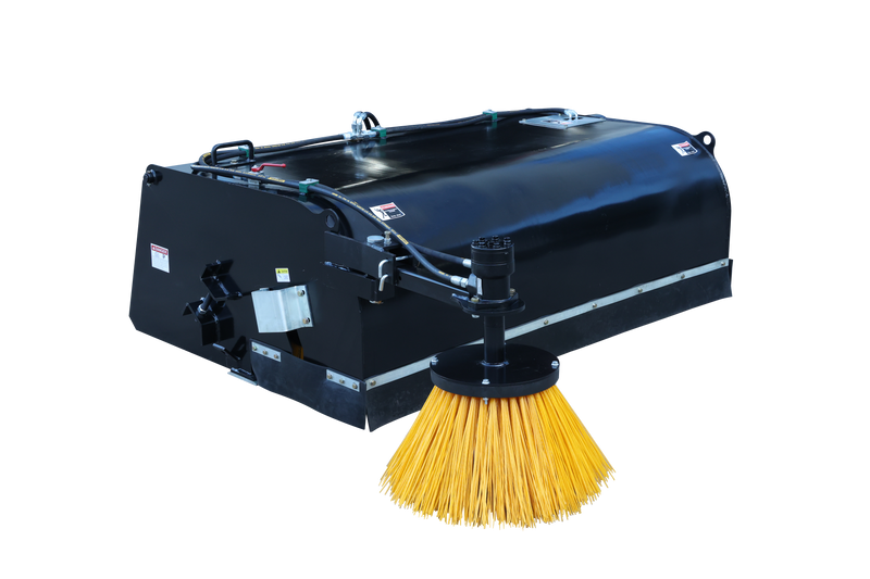 72" Skid Steer Pick up Box Broom Sweeper with Edge Brush – LANDY
