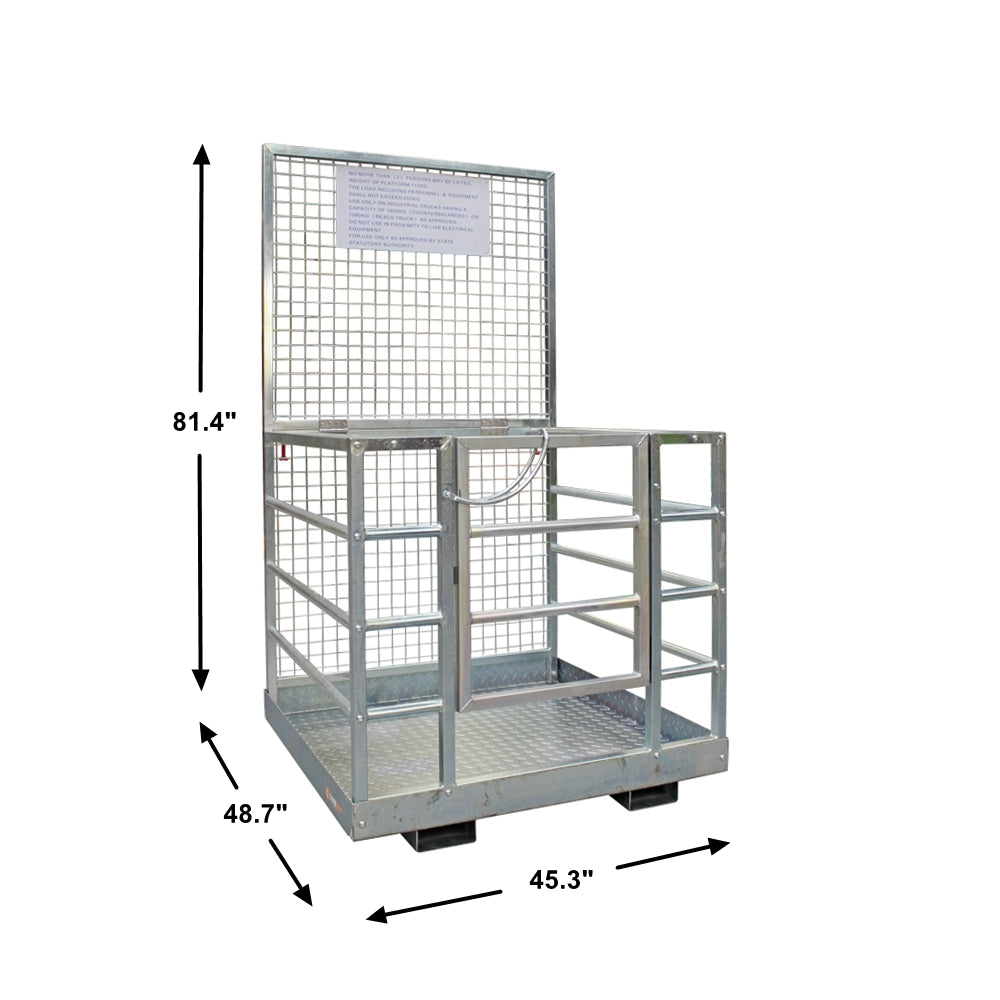 48'' x 45'' 2 Person Forklift Safety Lift Platform Cage – LANDY