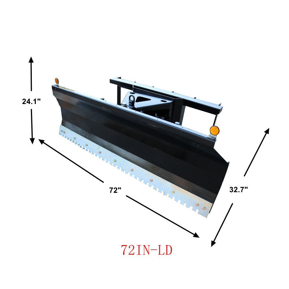 72" Light-Duty Pusher Snow Plow Dozer Blade Combo Attachment – LANDY