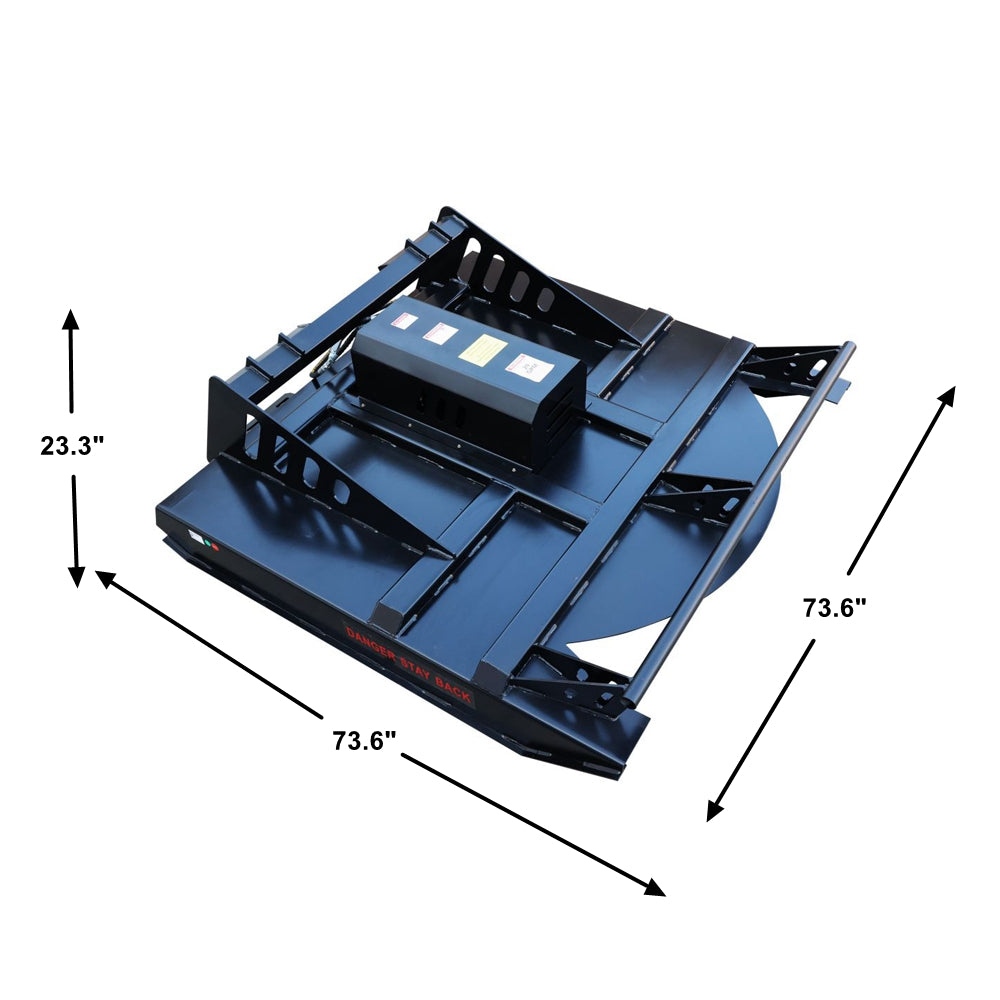 Landy Attachments 72" Skid Steer Hydraulic Heavy Duty Brush Cutter,Bru ...