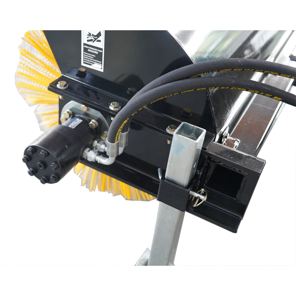 72" Skid Steer Hydraulic Rotary Angle Broom Sweeper, Standard Flow, Bi ...