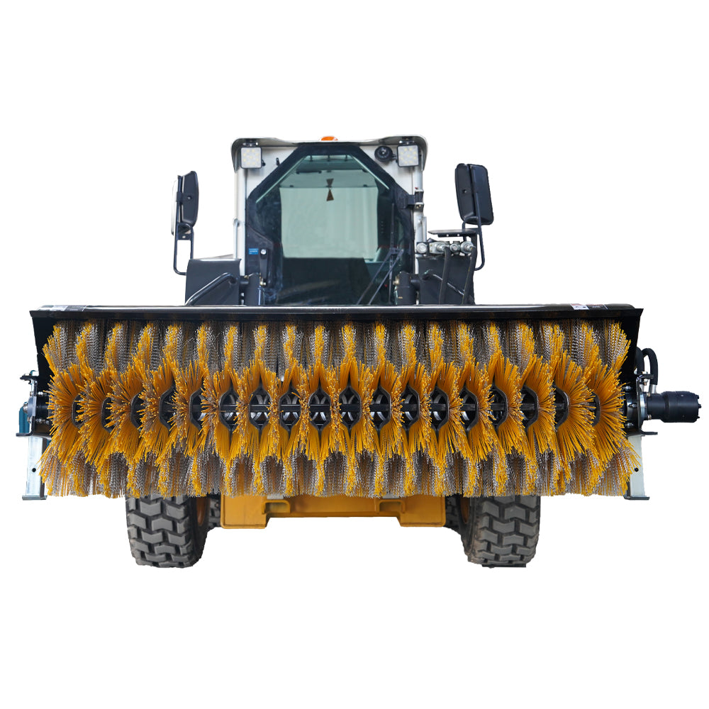 72" Skid Steer Hydraulic Rotary Angle Broom Sweeper, Standard Flow, Bi ...