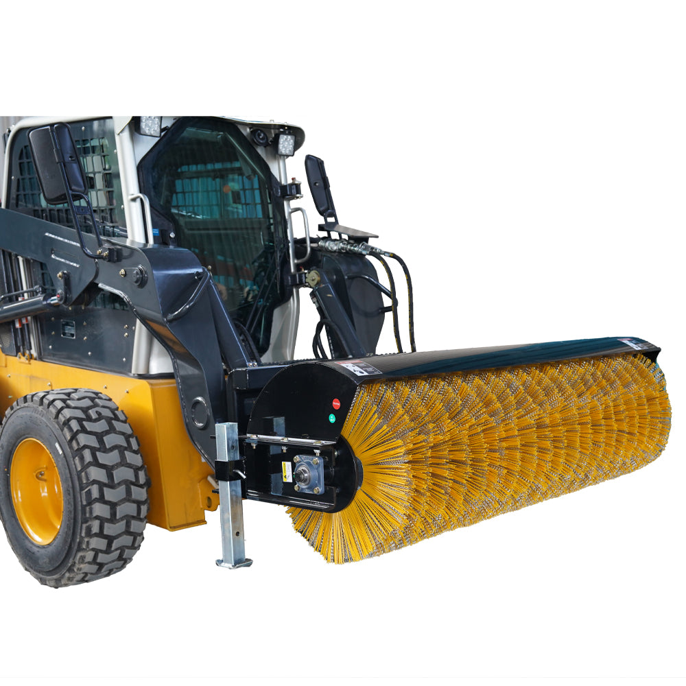 72" Skid Steer Hydraulic Rotary Angle Broom Sweeper, Standard Flow, Bi ...