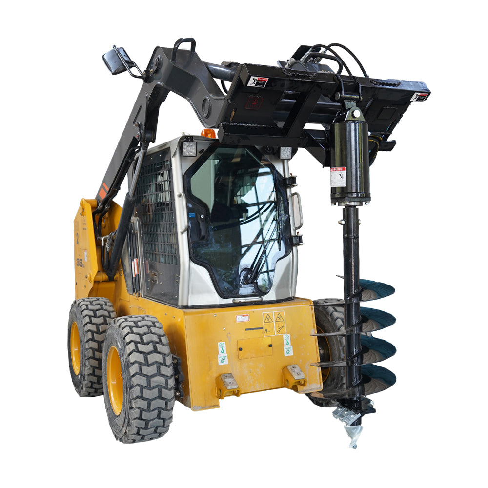 Skid Steer Post Hole Auger Drive Attachment, 12” and 18" Diameter Auge ...