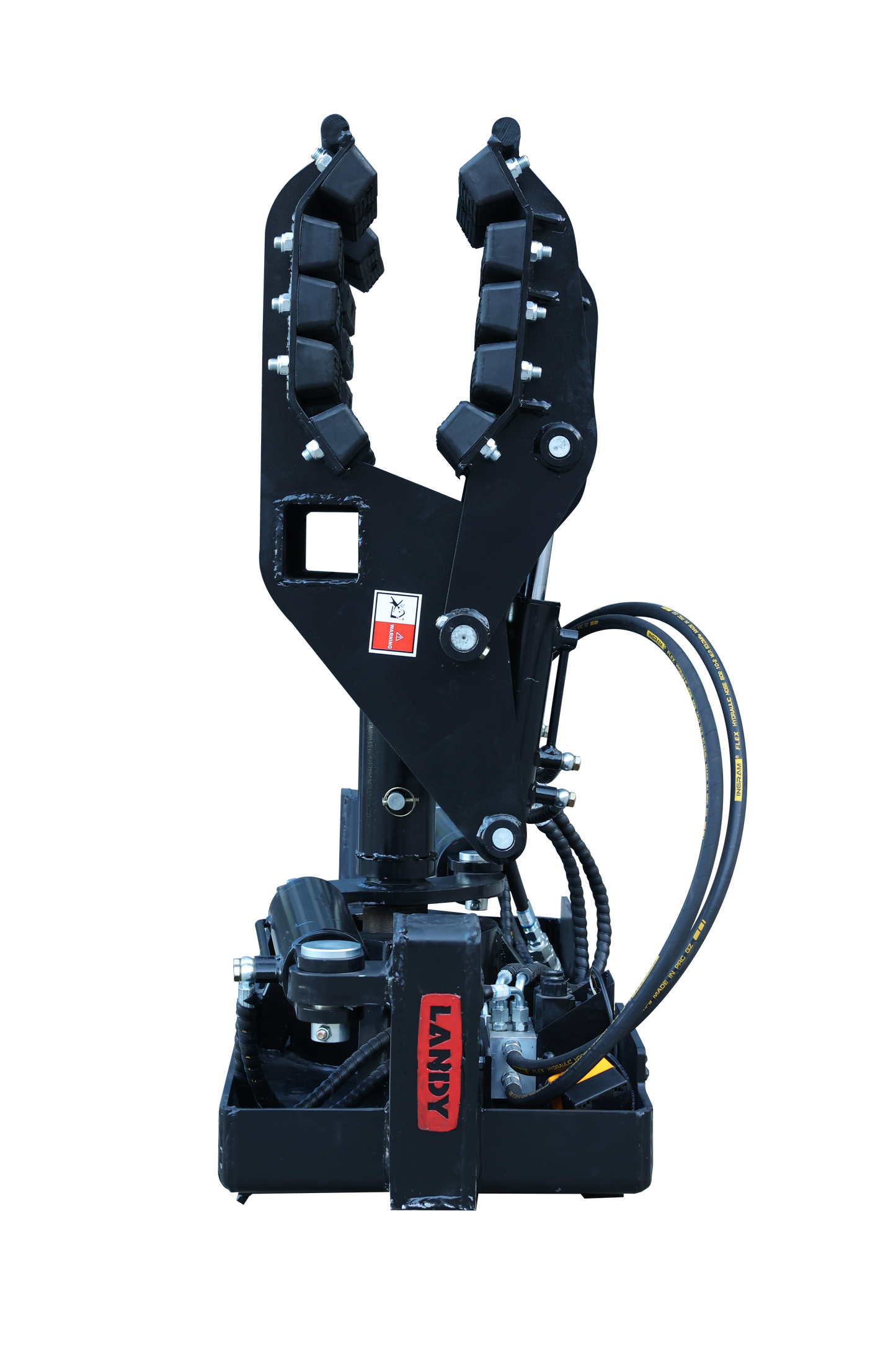 Skid Steer Heavy Duty Hydraulic Pole Setter Grapple Pole Claw Attachme ...